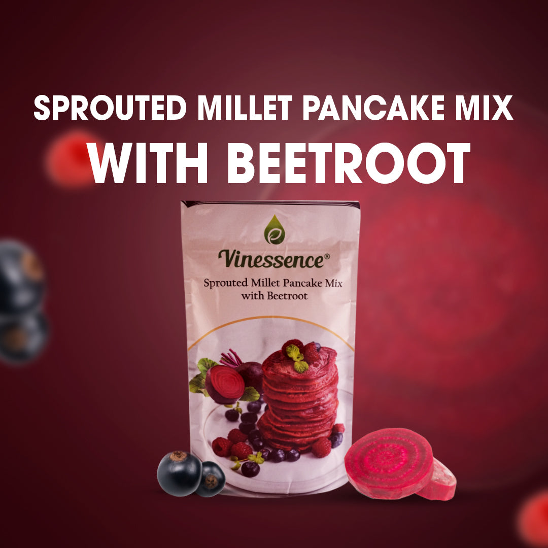 Sprouted Millet Pancake Mix with Beetroot – Vinessence